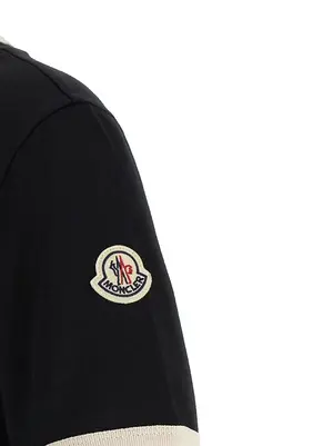 Moncler Embroidered Logo Crewneck T-shirt - Black