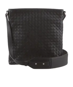 Bottega Veneta Woven Leather Cross-body Bag - Black