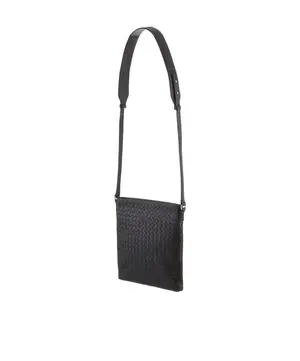 Bottega Veneta Woven Leather Cross-body Bag - Black