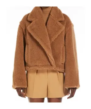 Max Mara Teddy Long-sleeved Coat - Camel