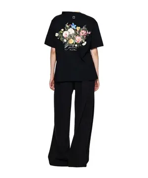 WOOYOUNGMI Logo Patch Floral T-shirt