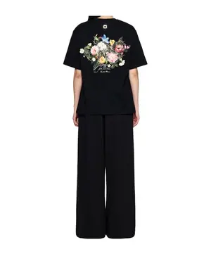 WOOYOUNGMI Logo Patch Floral T-shirt