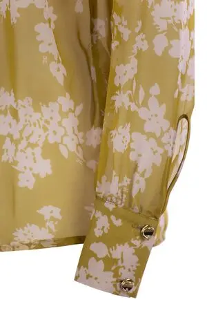 Elisabetta Franchi Floral Print Blouse - Curry/quartz