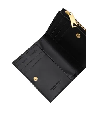 Bottega Veneta Zipped Bi-fold Wallet - Black