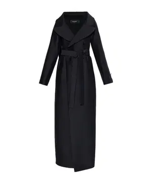 Dsquared2 Double-breasted Long Coat - Black