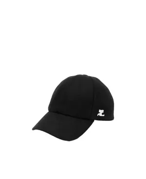 COURREGES Logo Patch Baseball Cap - Black
