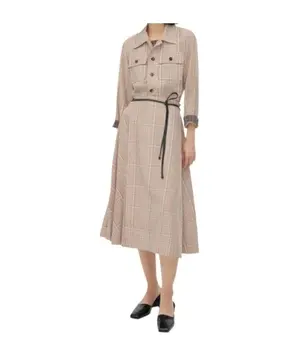 Bottega Veneta Checked Midi Skirt