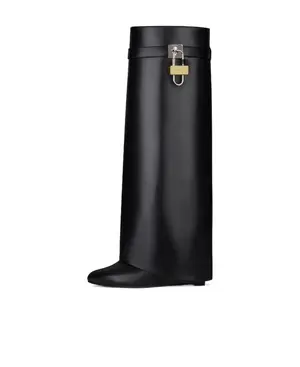 Givenchy Shark Lock Boots With Padlock Detailing - Black