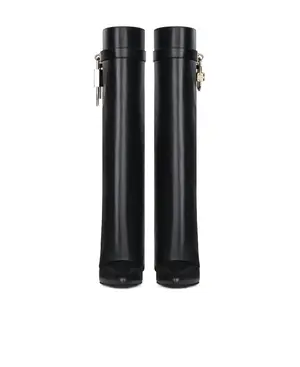Givenchy Shark Lock Boots With Padlock Detailing - Black