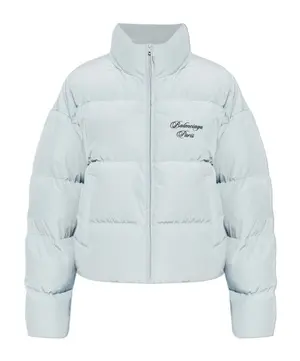 Balenciaga Logo Embroidered Zip-up Puffer Jacket