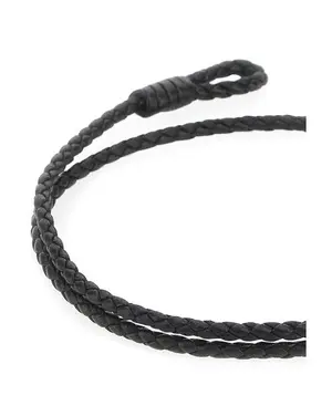 TOM FORD T-lock Braided Leather Bracelet