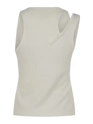 Christopher Esber Asymmetrical V-neck Ribbed Tank Top