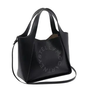 Stella McCartney Logo Detailed Small Crossbody Bag - Black