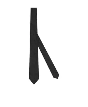 Dior Wrinkle Detailed Tie - Black