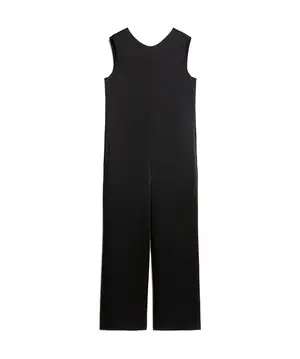 Max Mara Sleeveless V-neck Wide-leg Jumpsuit With Back Ties