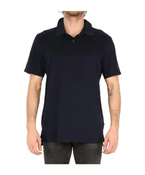 JAMES PERSE Short-sleeved Jersey Polo Shirt - Black