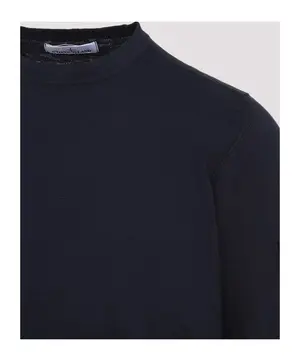 Stone Island Logo Patch Crewneck Sweatshirt - Blue