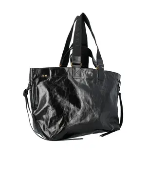 Isabel Marant Étoile Logo Shoulder Bag - Black