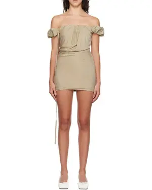 Jacquemus La Robe Ciceri Draped Mini Dress