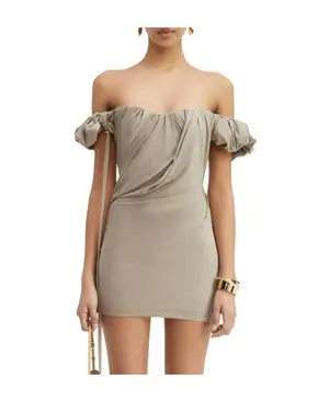Jacquemus La Robe Ciceri Draped Mini Dress