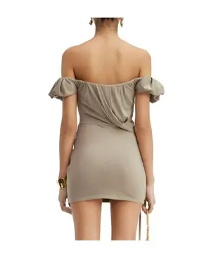 Jacquemus La Robe Ciceri Draped Mini Dress