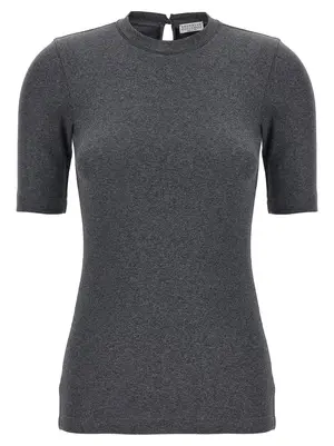 Brunello Cucinelli Crewneck Short-sleeve Top