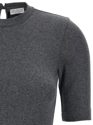 Brunello Cucinelli Crewneck Short-sleeve Top