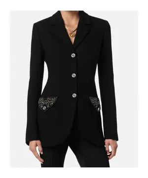 Versace Embellished Single-breasted Blazer