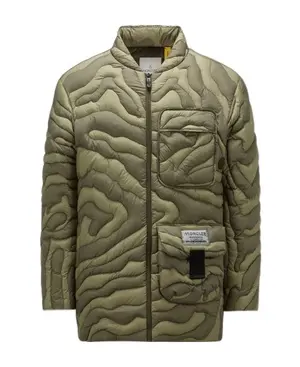 Moncler Peano Short Down Jacket - Green