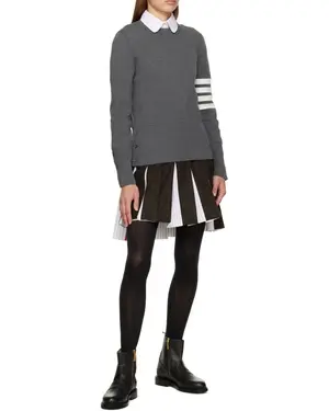 Thom Browne 4-bar Crewneck Knit Jumper