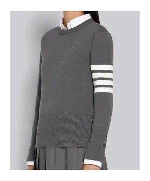 Thom Browne 4-bar Crewneck Knit Jumper