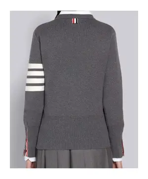 Thom Browne 4-bar Crewneck Knit Jumper