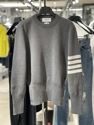 Thom Browne 4-bar Crewneck Knit Jumper