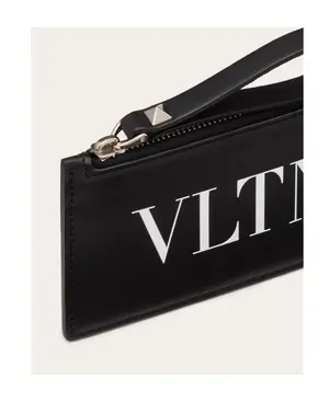 Valentino Garavani Vltn Logo Printed Zipped Cardholder