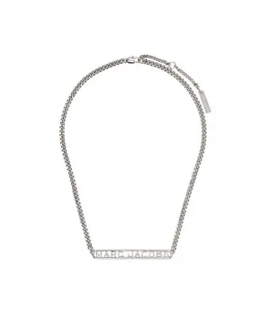 Marc Jacobs Logo Monogram Chain Necklace - Gray