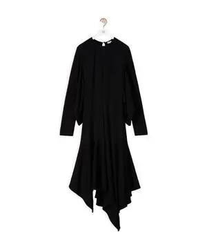 Loewe Long-sleeve Handkerchief Hem Dress