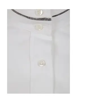 Brunello Cucinelli Monili Detail Poplin Shirt