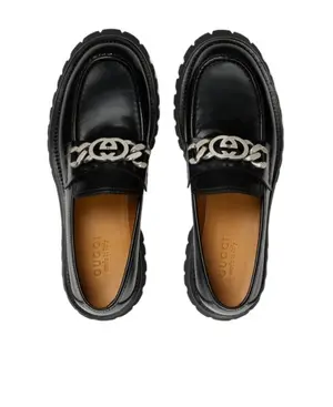 Gucci Gg Chain Embellished Platform Loafers