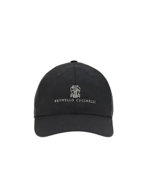 Brunello Cucinelli Embroidered Logo Baseball Cap - Black