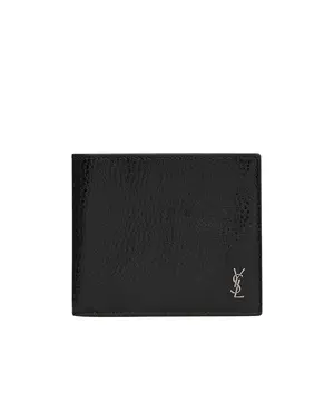 Saint Laurent Tiny Cassandre East/west Wallet - Black