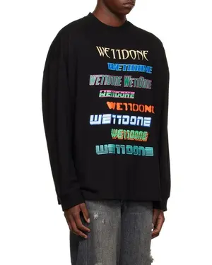 We11Done Logo Print Cotton Sweatshirt