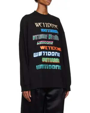 We11Done Logo Print Cotton Sweatshirt