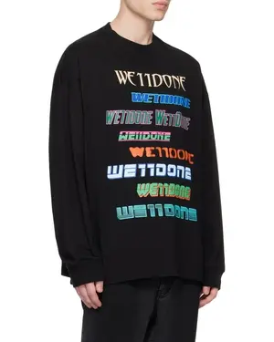 We11Done Logo Print Cotton Sweatshirt