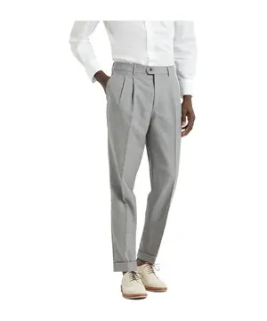 Brunello Cucinelli Pleated Tailored Trousers - Grey