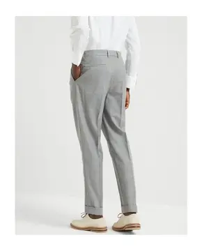 Brunello Cucinelli Pleated Tailored Trousers - Grey