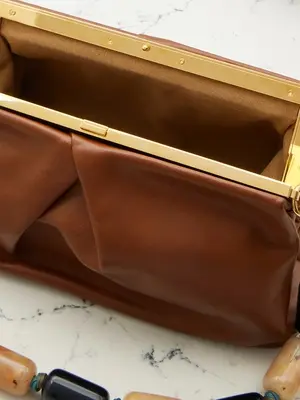 Dries Van Noten Beaded Leather Clutch Bag