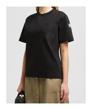 Moncler Logo Detailed Pocket T-shirt - Black