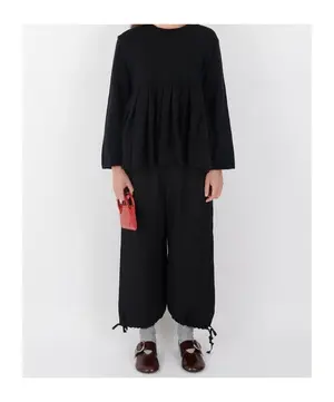 Comme Des Garçons Crew Neck Sweater With Gathered Skirt Hem
