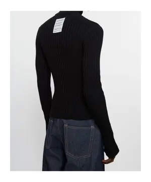 Acne Studios Zip-up High-neck Ribbed Cardigan