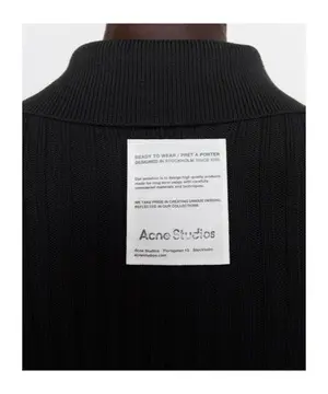 Acne Studios Zip-up High-neck Ribbed Cardigan